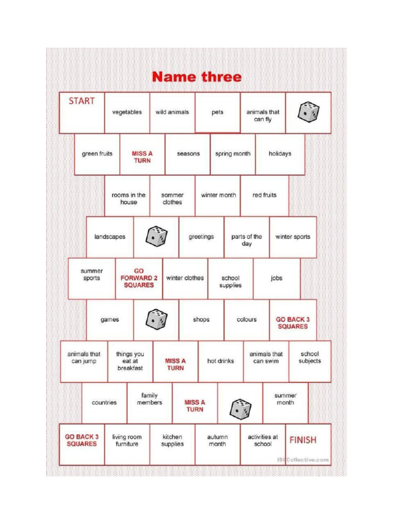 English Language Games For Kids | PDF