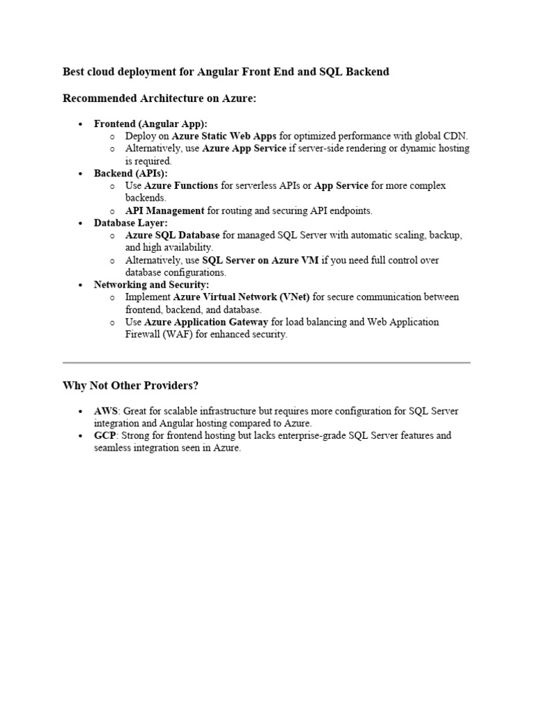 Angular Cloud Deployment | PDF