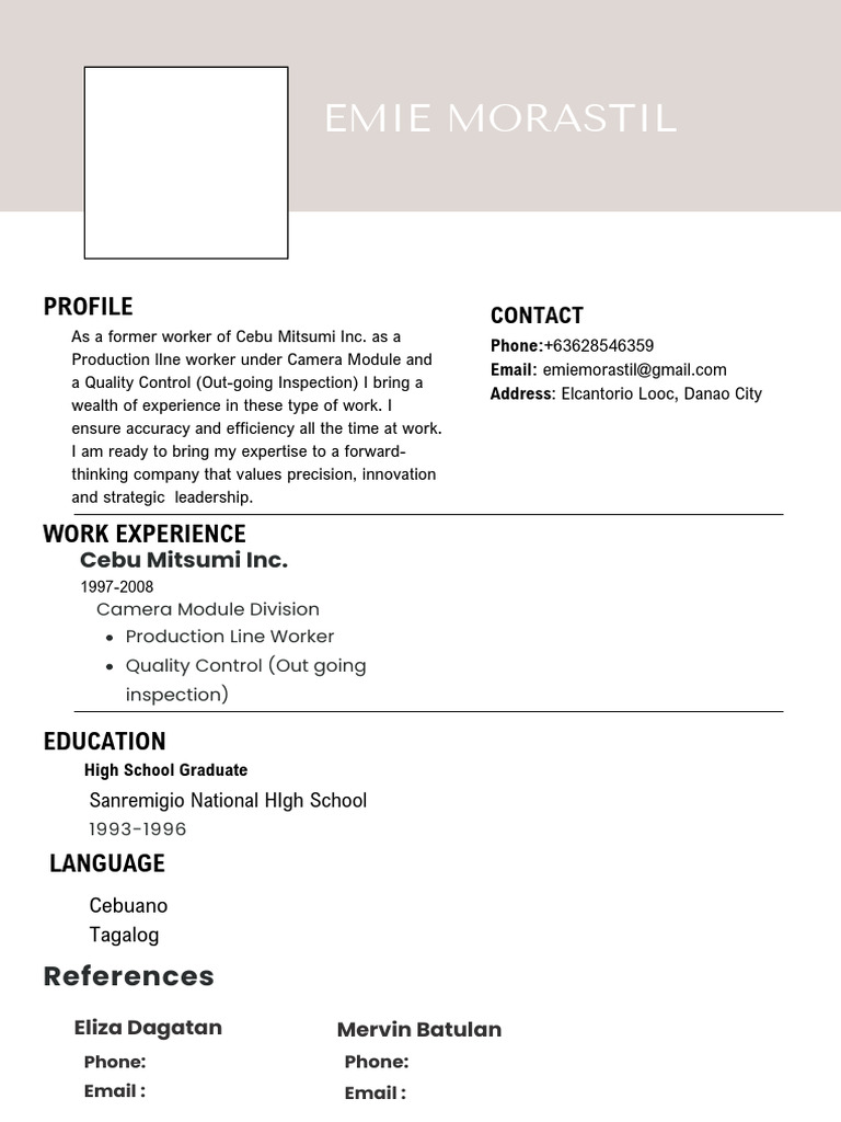 Simple Professional CV Resume 20250306 202025 0000 | PDF