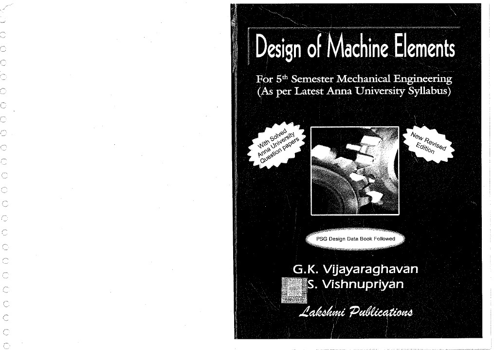 Design of Machine Elements by Vijayaraghavan | PDF