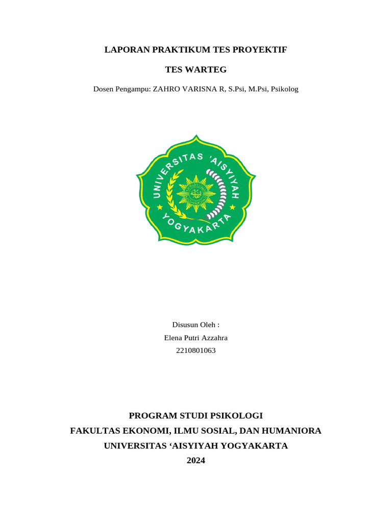Elena Putri Azzahra - 2210801063 - Laprak 6 Proyektif | PDF