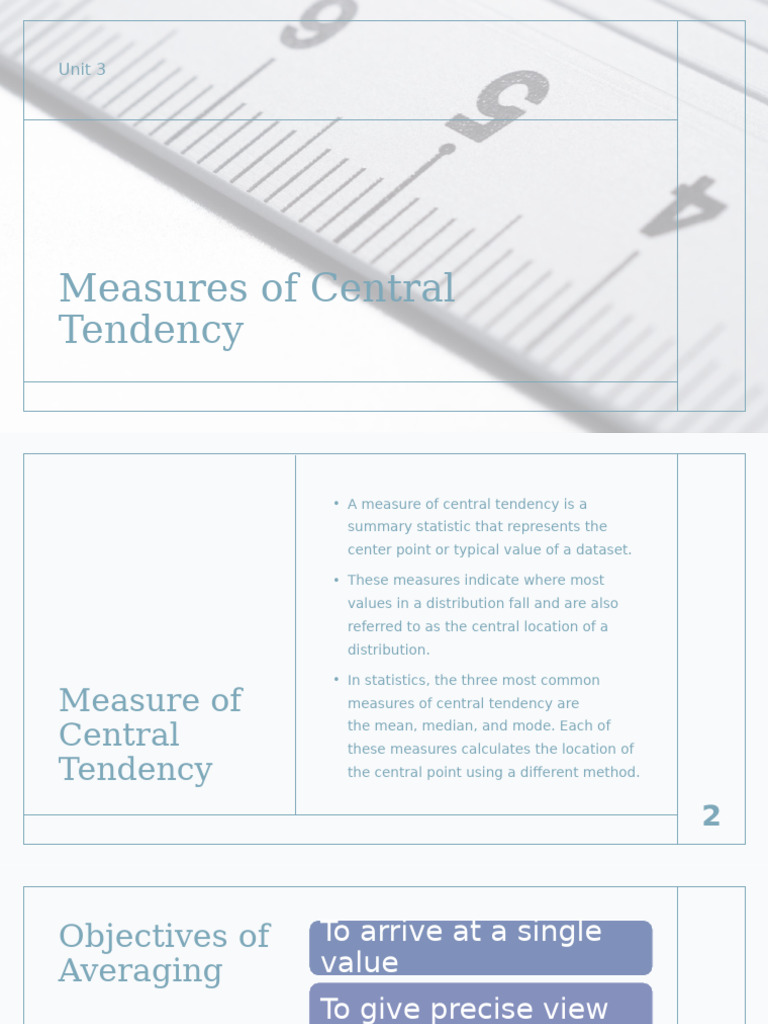 Measures of Central Tendency 1 | PDF | Mean | Median