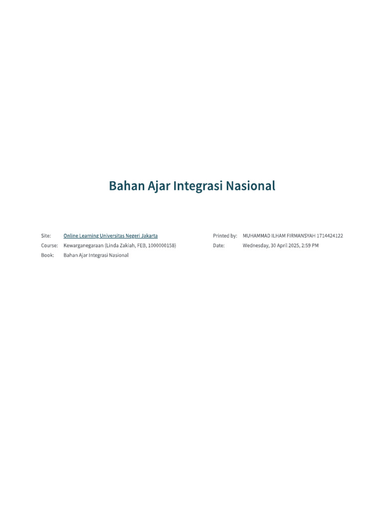 Materi Integritas Nasional | PDF