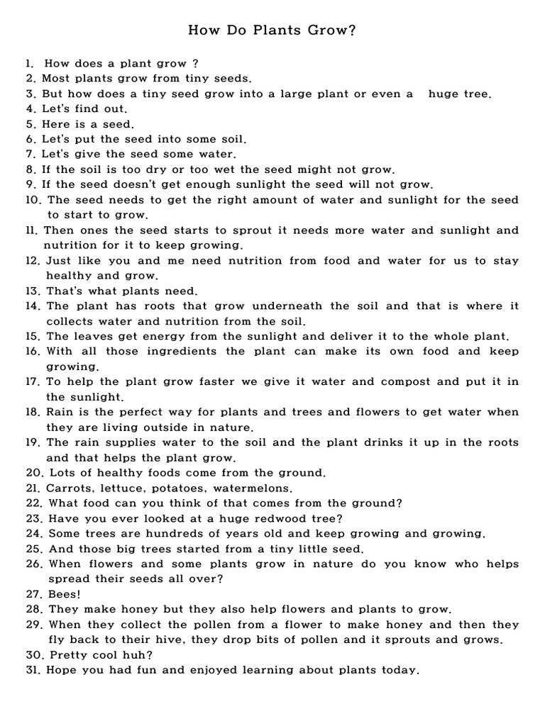 How Do Planat Grow | PDF
