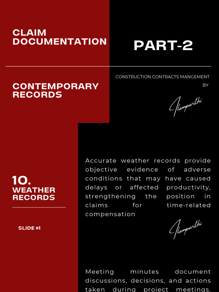 Essential Records for Construction Claims | PDF