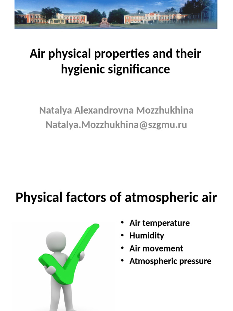 Air Physical Properties and Their Hygienic SignificanceSDO | PDF ...