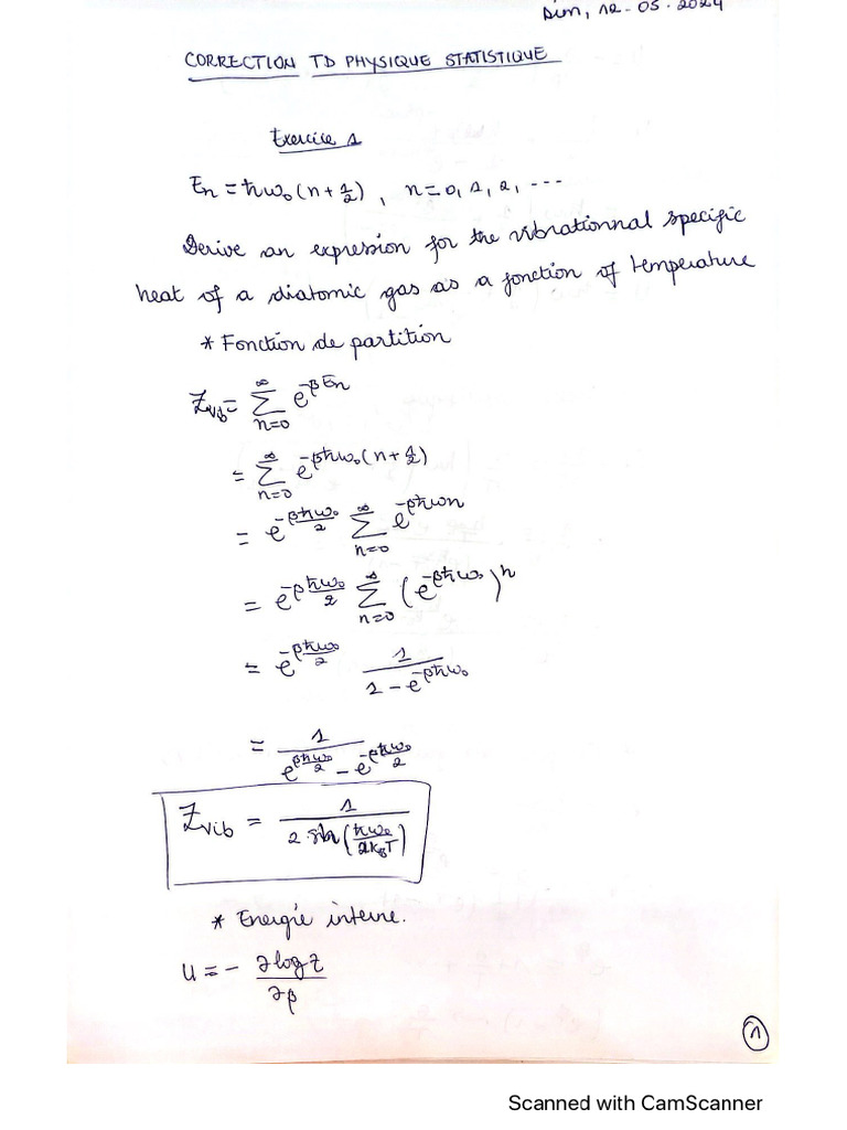 TD Physique Statistiques (Exo 1-25) | PDF