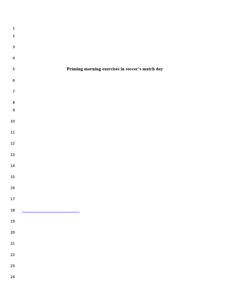 Donghi Et Al - 2021 - Priming Morning Exercise - Acpt | PDF | Effect ...