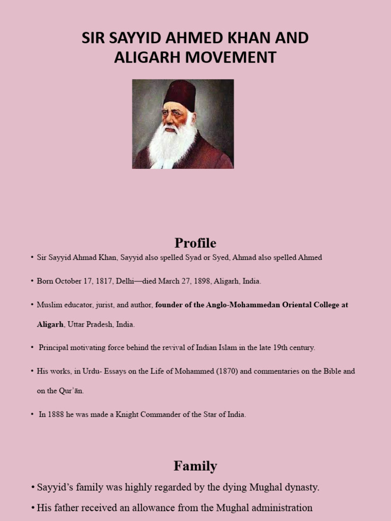 Sir Sayed Ahmed Khan | PDF | South Asia