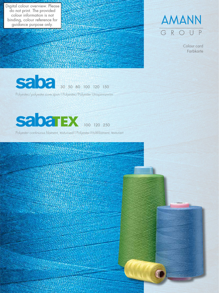 Saba Sabatex Colour Card Scan | PDF