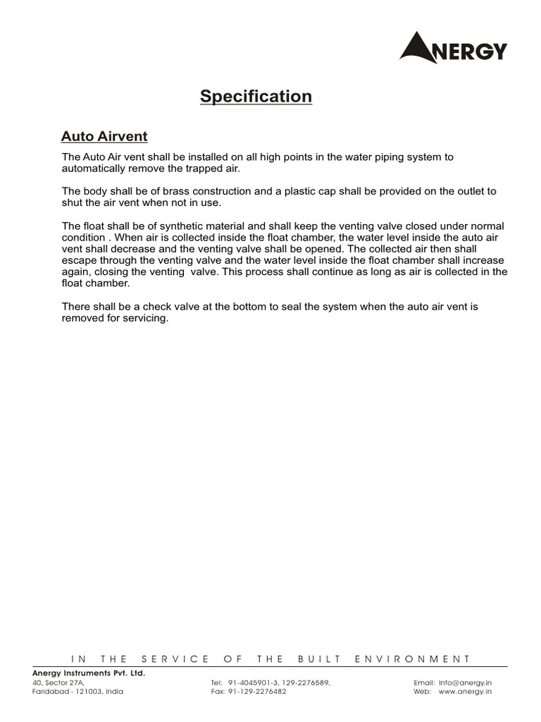 Auto Air Vent Installation Guide | PDF