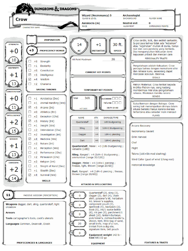 Crow DND | PDF