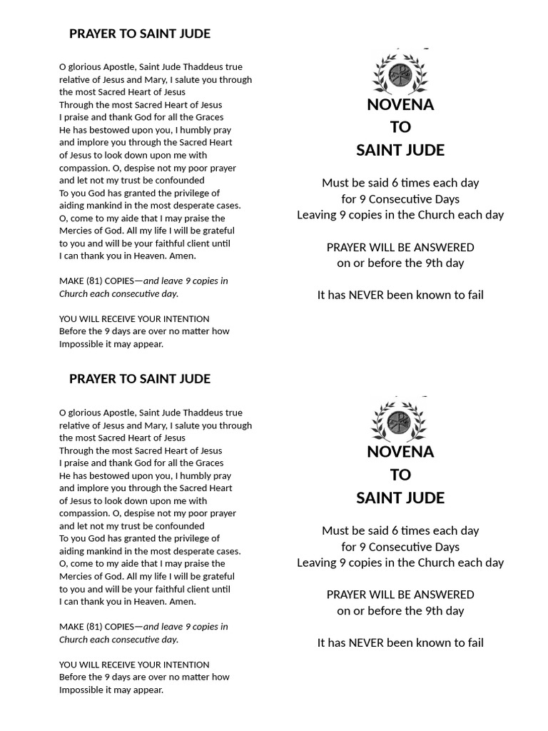 Novena | PDF | Lord's Prayer | Prayer