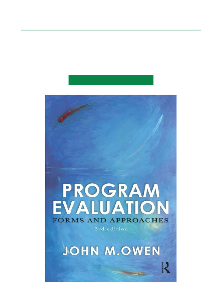Program Evaluation Forms and Approaches 3rd Edition Entire Volume Download | PDF | Dietary Fiber ...