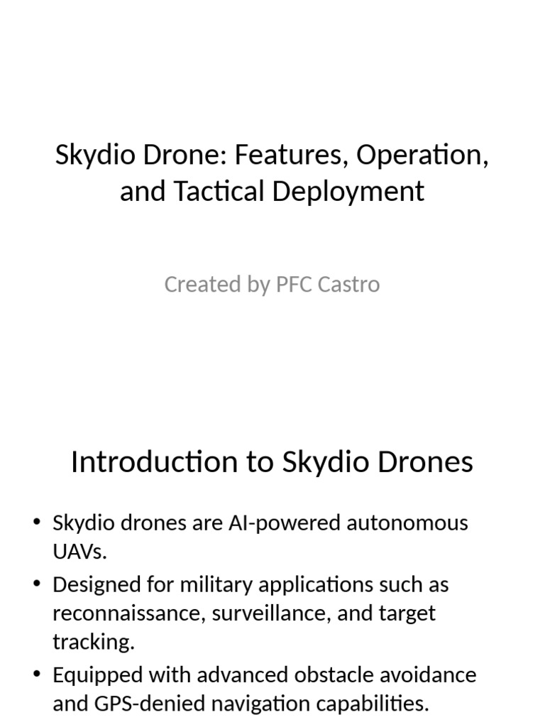 Skydio Drone Army Training PFC Castro | PDF | Unmanned Aerial Vehicle ...