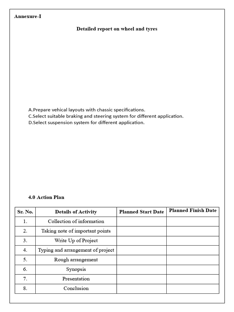 Wheel and Tyre Micro Project Report | PDF