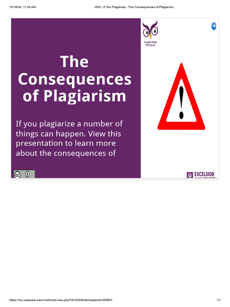Avoiding Plagiarism - The Consequences of Plagiarism - REDO - Home | PDF