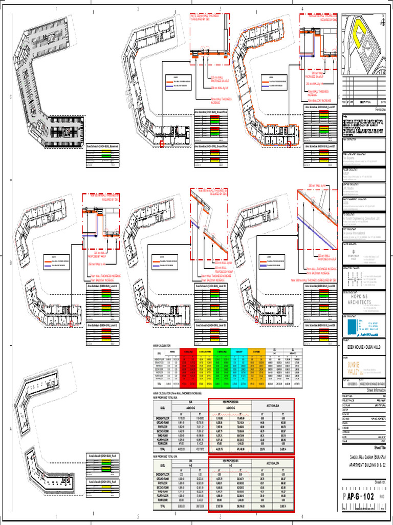 Proposed - Asbuilt - P AP G 102 - Shaded Area Diagram (Bua Gfa) Apt ...