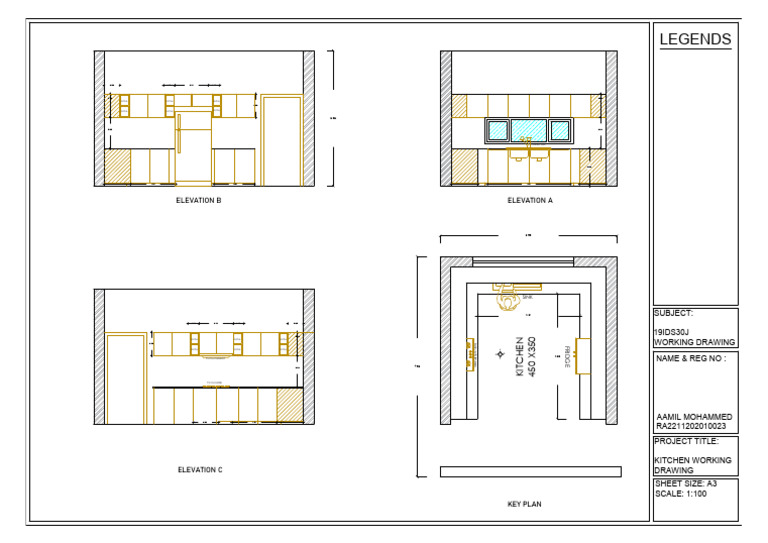 Kitchen Working Drawing | PDF