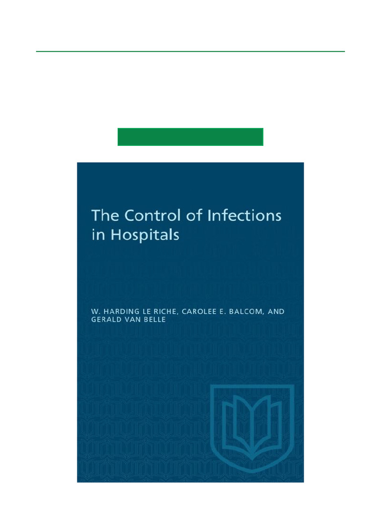 The Control of Infections in Hospitals, 1st Edition Full Book Download ...