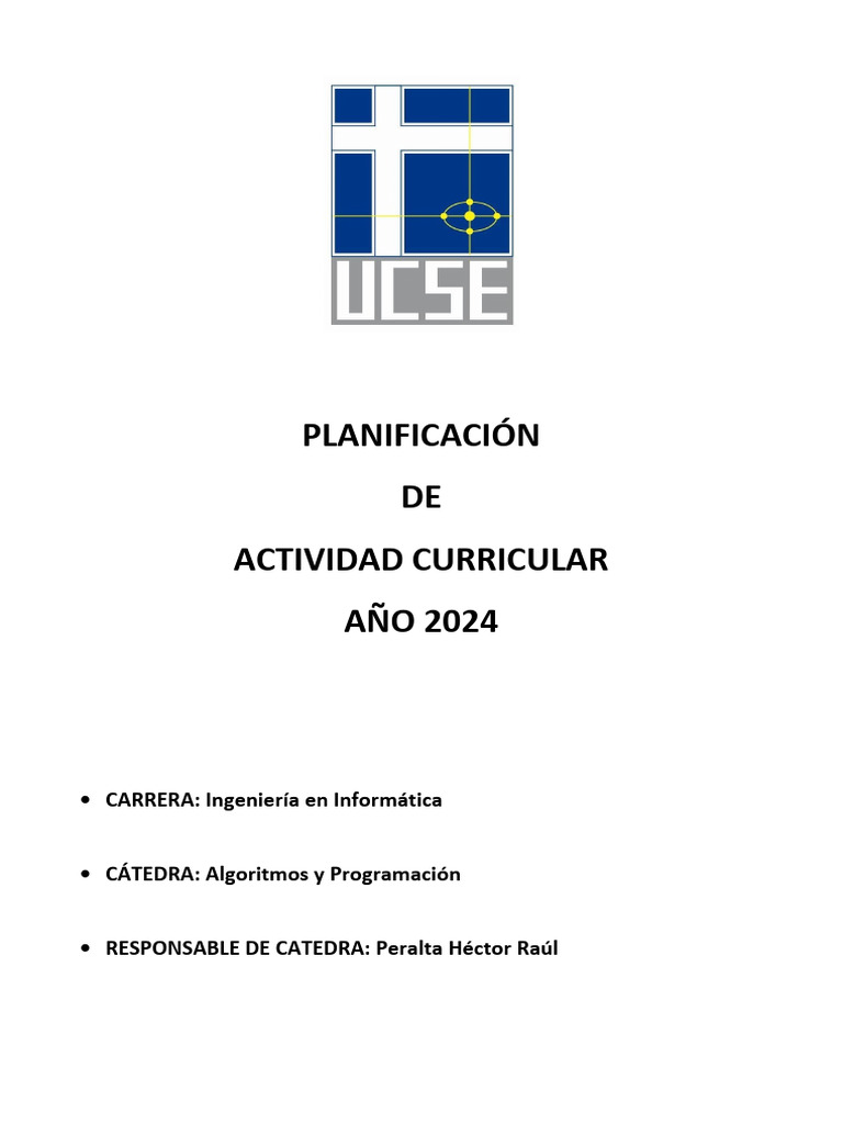 1 - Algoritmos y Programacion-2024 | PDF | Evaluación | Programación de ...