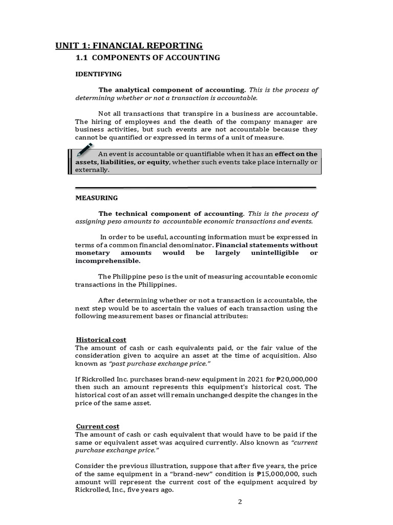 Unit 1 - Financial Reporting | PDF | International Financial Reporting ...