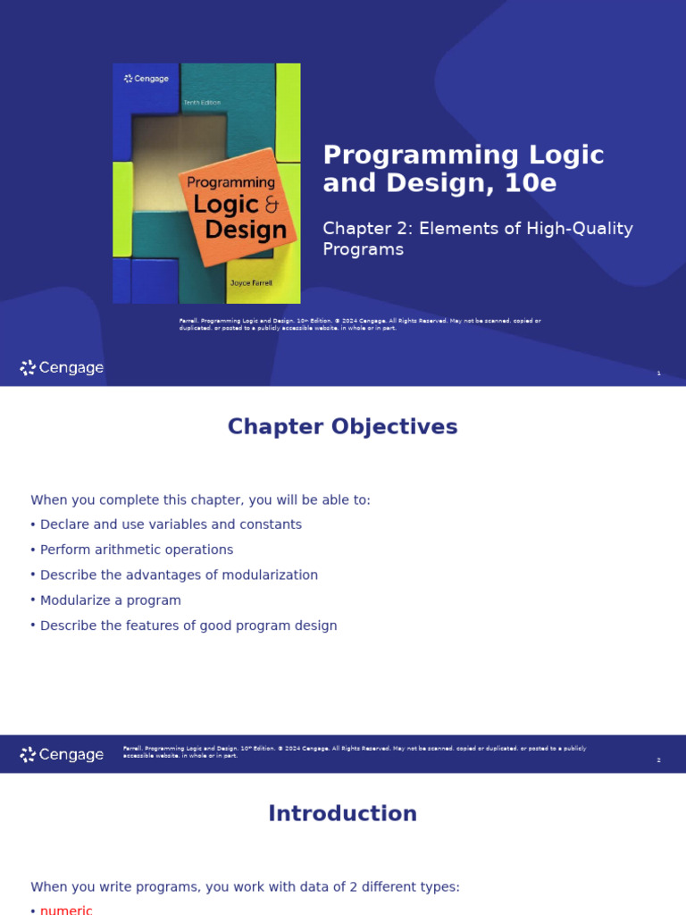 Farrell_PLD_10e_ch02_PowerPoint | PDF | String (Computer Science) | Parameter (Computer Programming)