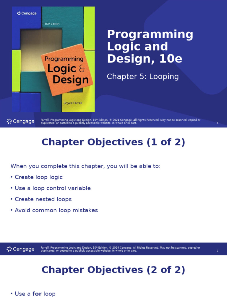 Farrell PLD 10e Ch05 PowerPoint | PDF | Control Flow | Computer Programming