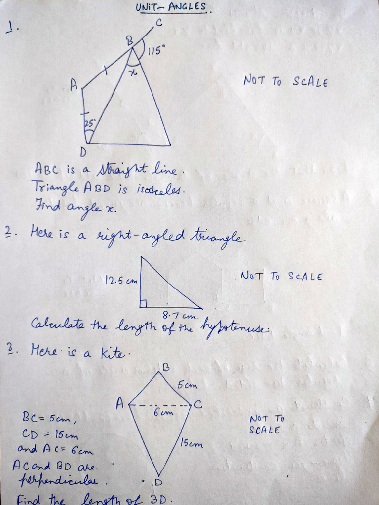Checkpoint Practice Sheet - Angles - 09march24 | PDF