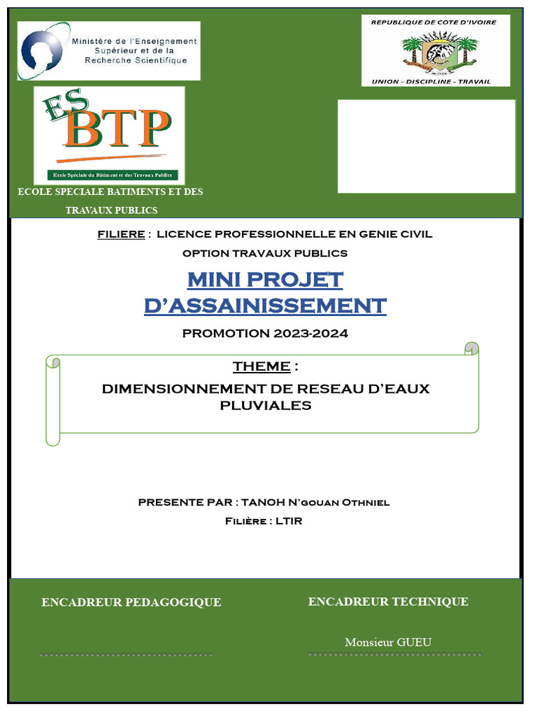 Mini Projet de Dimensionnement Vrai | PDF