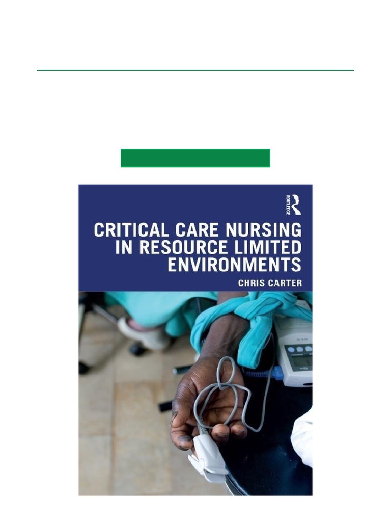 Critical Care Nursing in Low-Resource Settings | PDF | Health ...