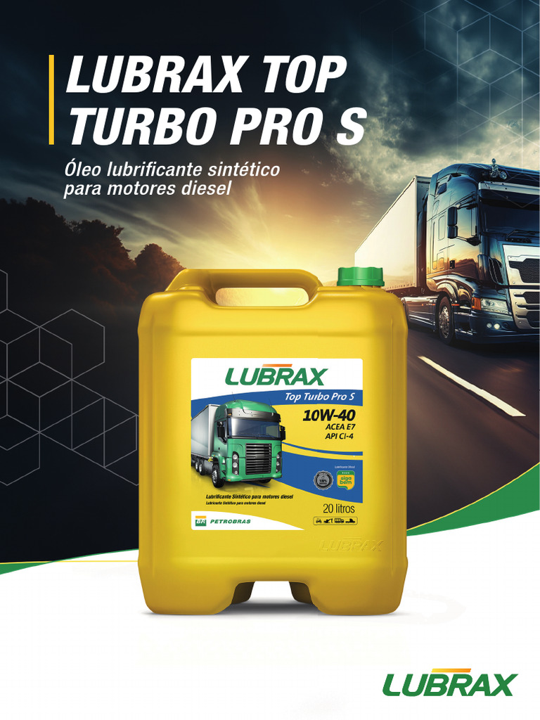 Lubrax Top Turbo Pro S 10W-40: Ficha Técnica | PDF | Turbocompressor ...