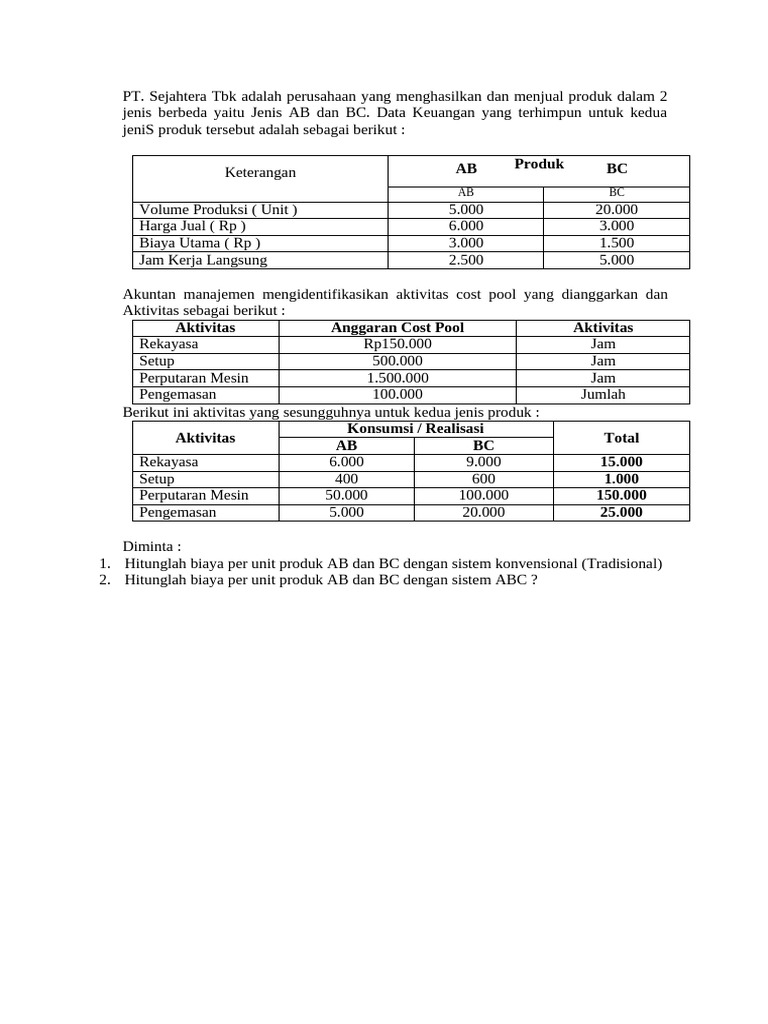 Latihan ABC Dan Tradisional Sistem | PDF