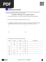 Linear Motion Q&A Guide | PDF | Acceleration | Force