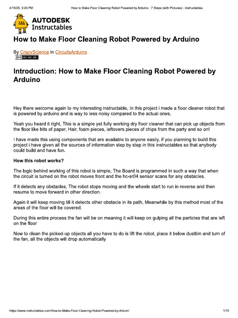 How To Make Floor Cleaning Machine | PDF