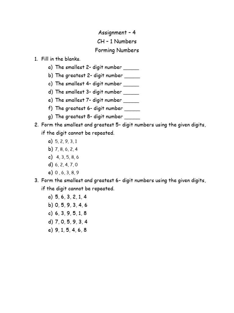 Ch-1 Assignment - 4 | PDF