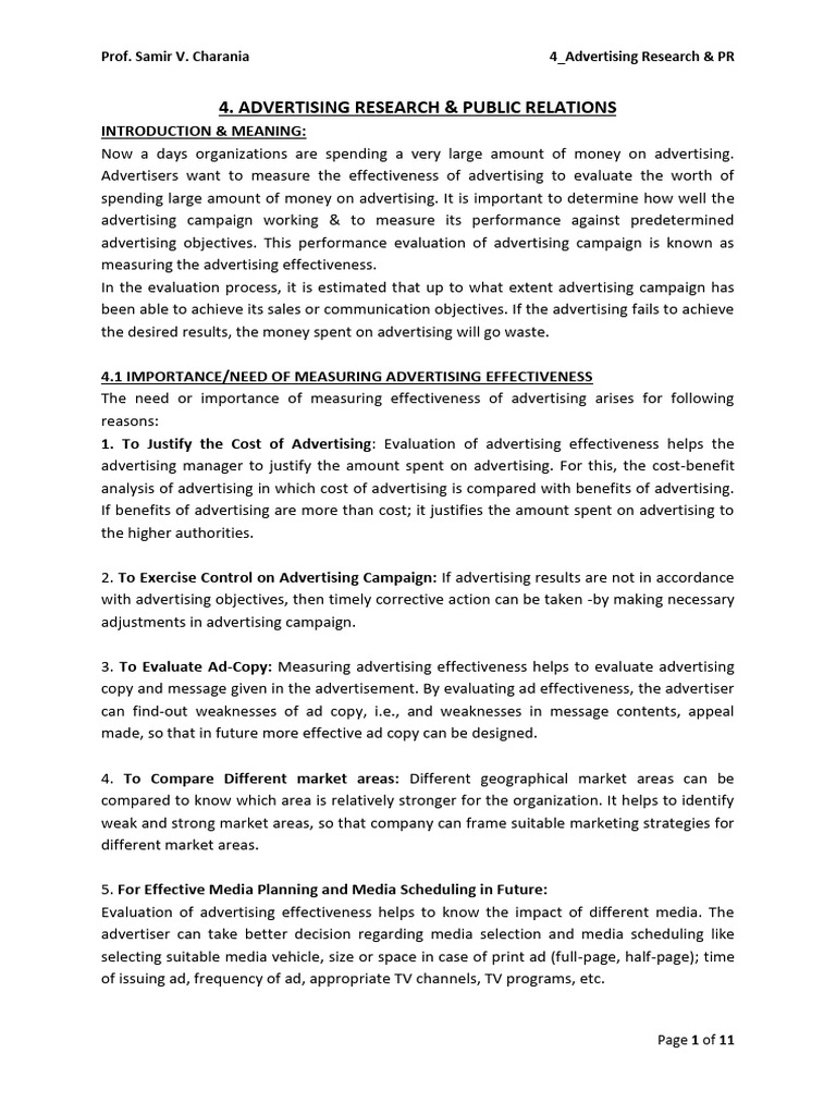 Arguments Against Ad Effectiveness Measurement | PDF | Advertising ...