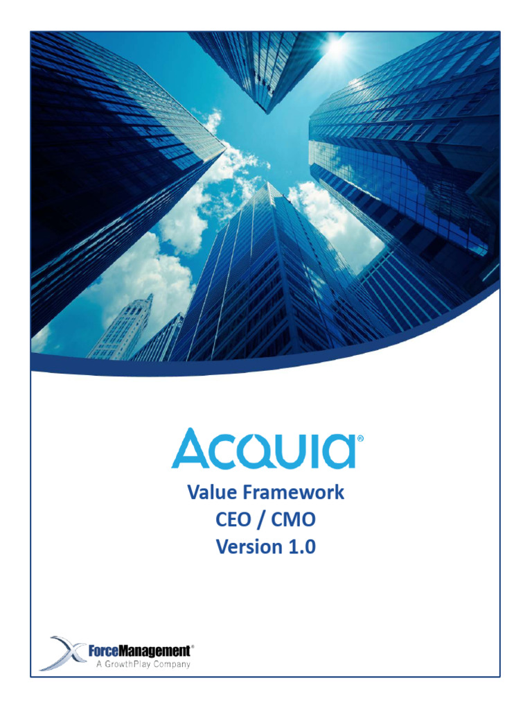 Acquia CEO CMO Value Framework | PDF | Cloud Computing | Customer ...