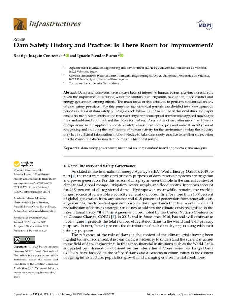 Dam Safety History and Practice Is There Room For | PDF | Governance ...