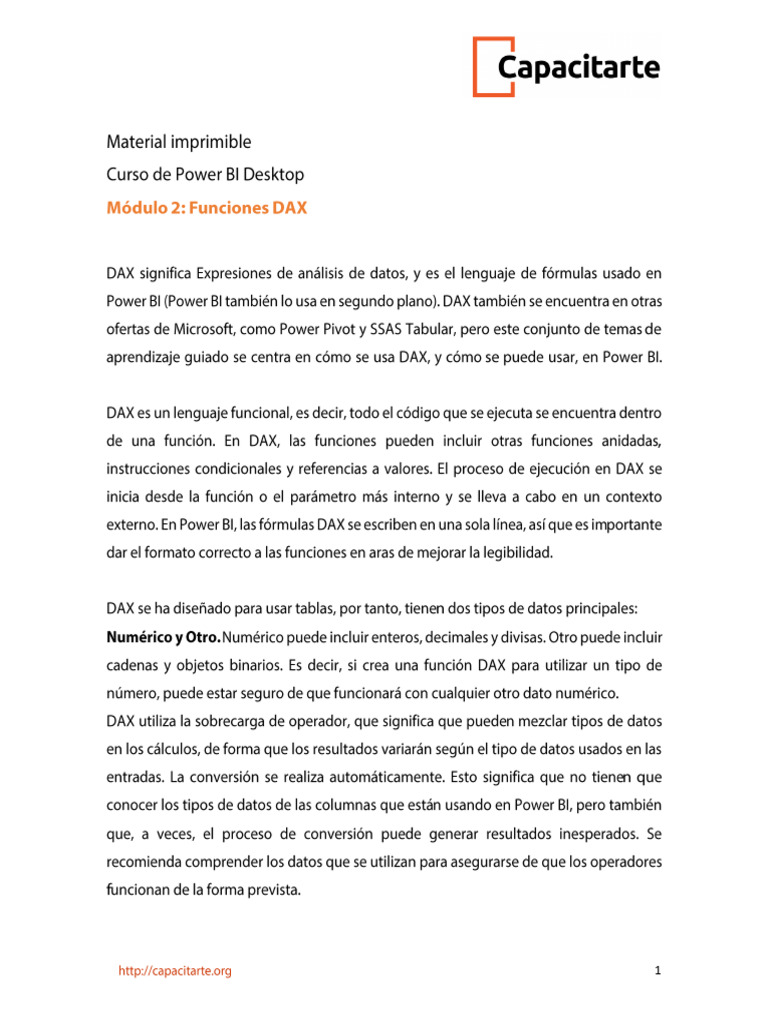 UNIDAD 2 - Funciones DAX | PDF