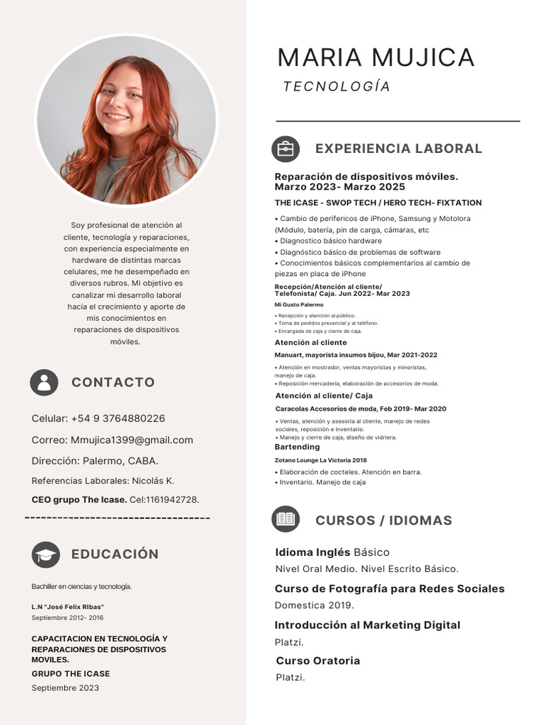 Experiencia en Atención y Reparación Móvil | PDF | Tecnología de ...