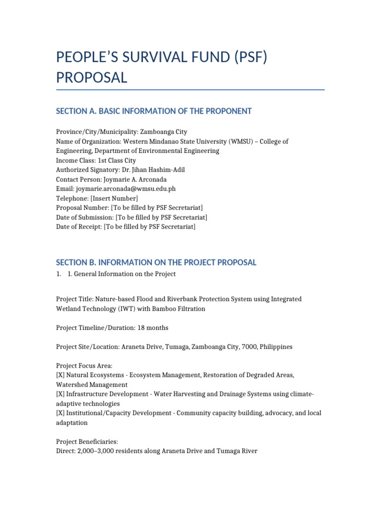 PSF Proposal Tumaga Flood Protection | PDF