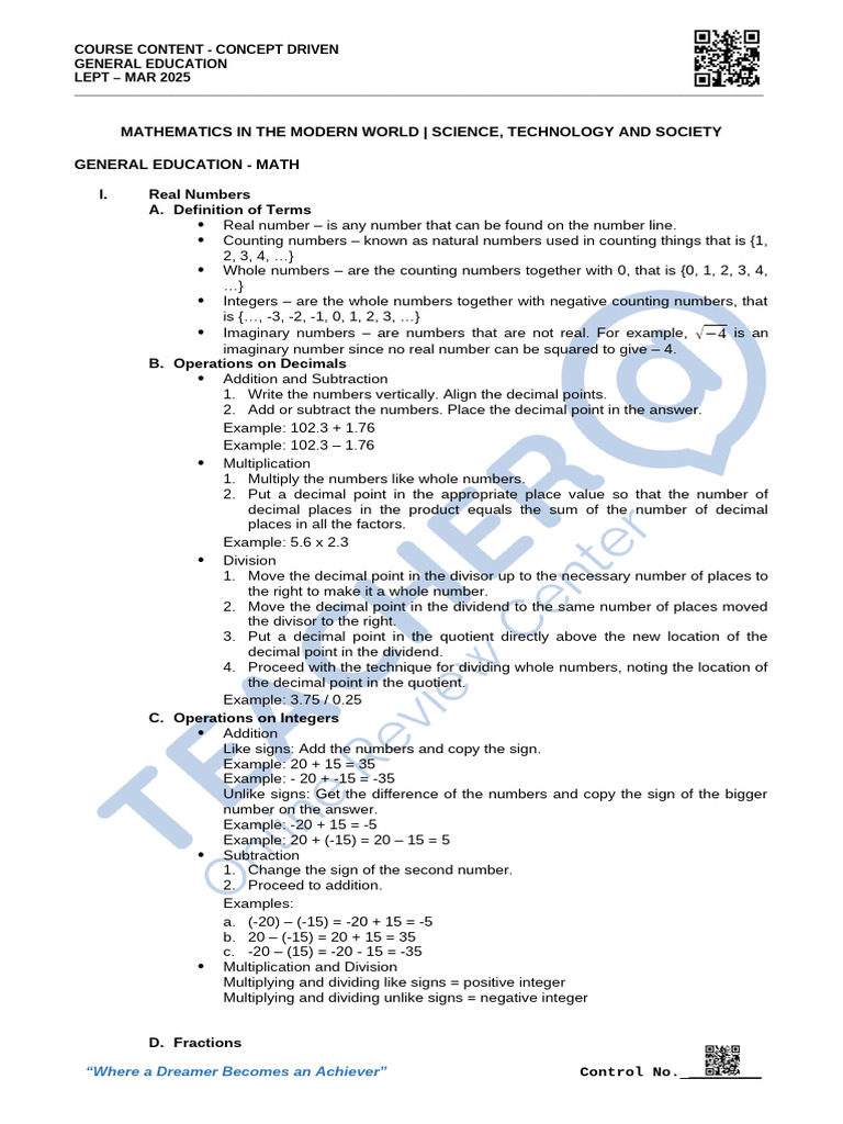 Tarc Gen Ed Math and Science | PDF | Rock (Geology) | Sun