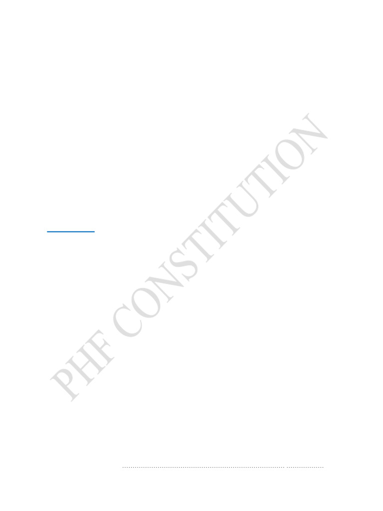 PHF CONSTITUTION 1 | PDF | Board Of Directors | 501(C) Organization
