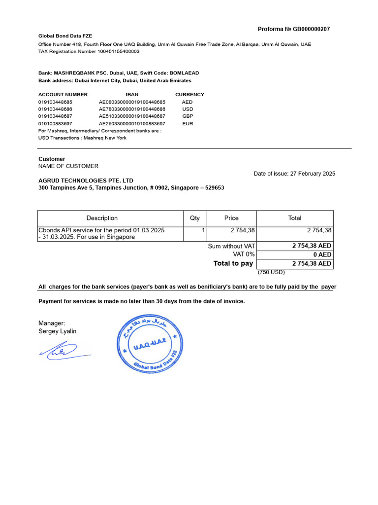 Revoult - Cbonds Invoice & Payment Receipt - 04.04.2025 | PDF | Invoice ...