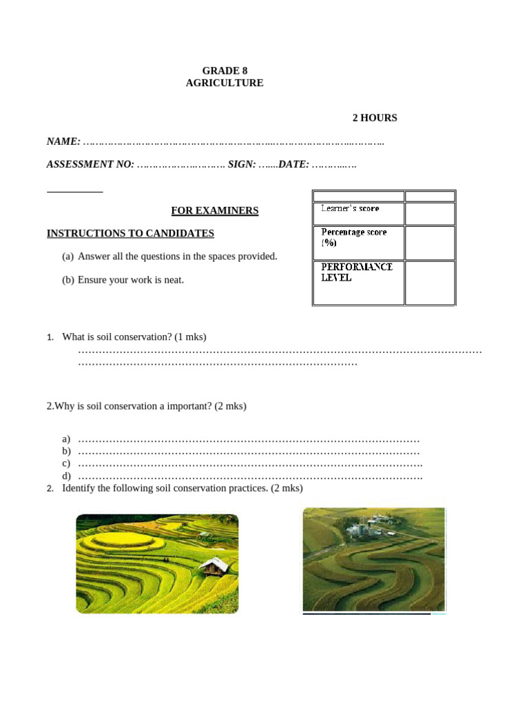 Grade 8 Agiculture and Nutrition QS Ope 2024 Teacher - Co - .Ke - 14 ...
