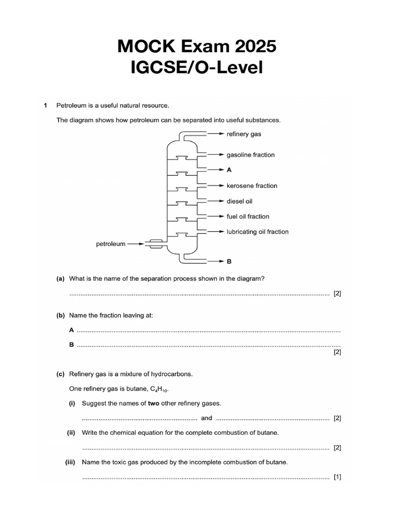 IGCSE O-Level Mock Practice Mock | PDF