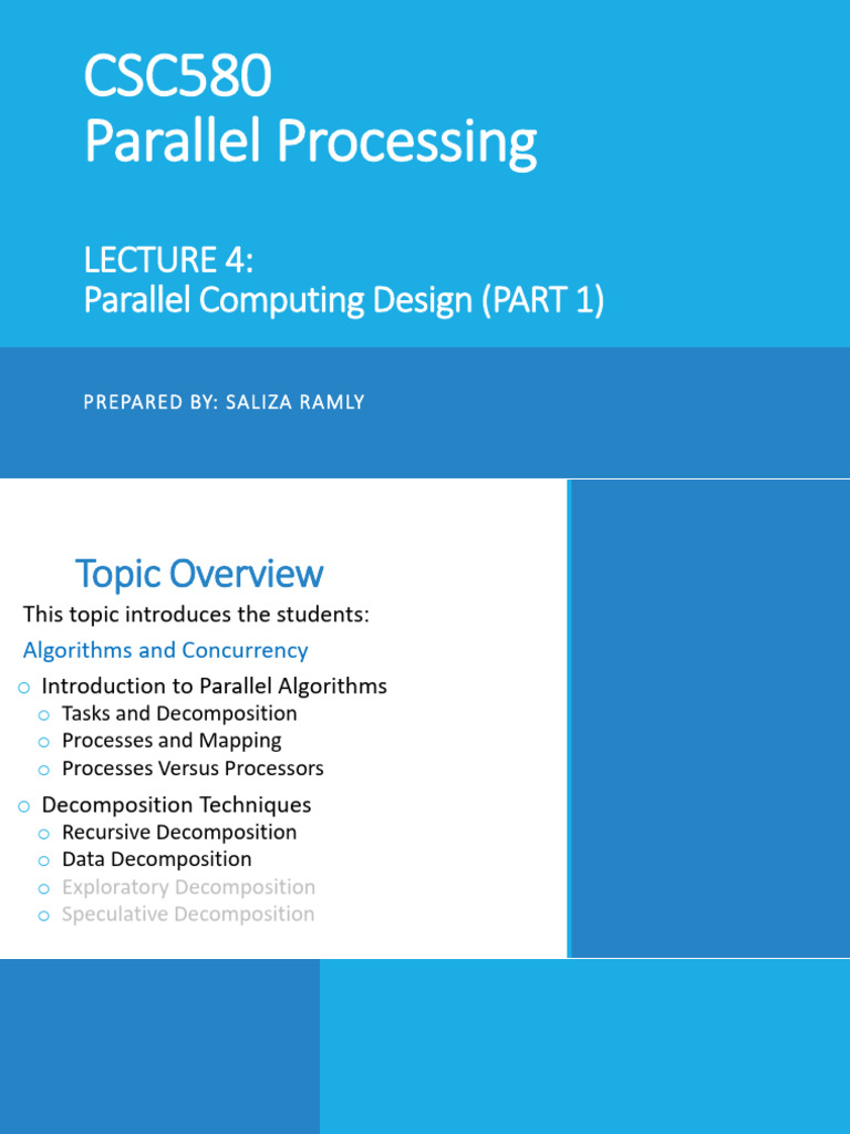 LECTURE 4 - Parallel Computing Design (PART 1) | PDF | Parallel Computing | Matrix (Mathematics)