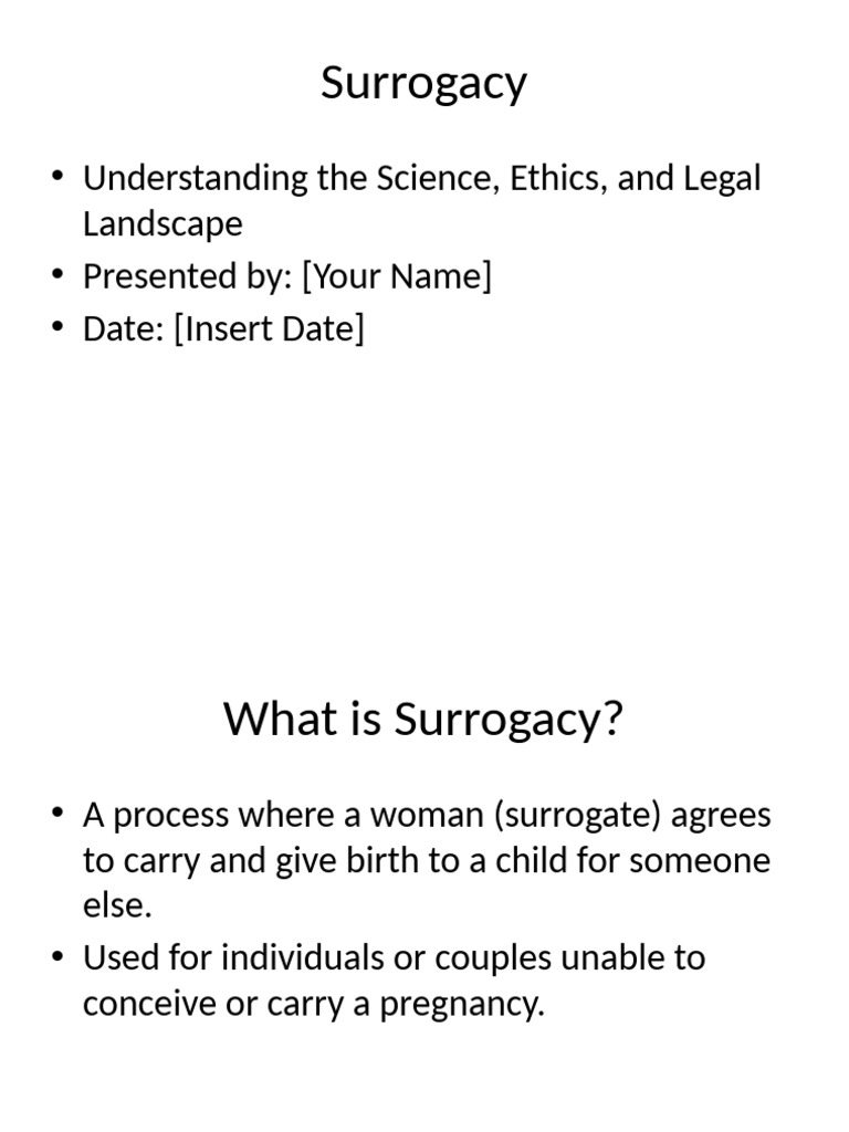 Surrogacy Presentation | PDF | Surrogacy | In Vitro Fertilisation