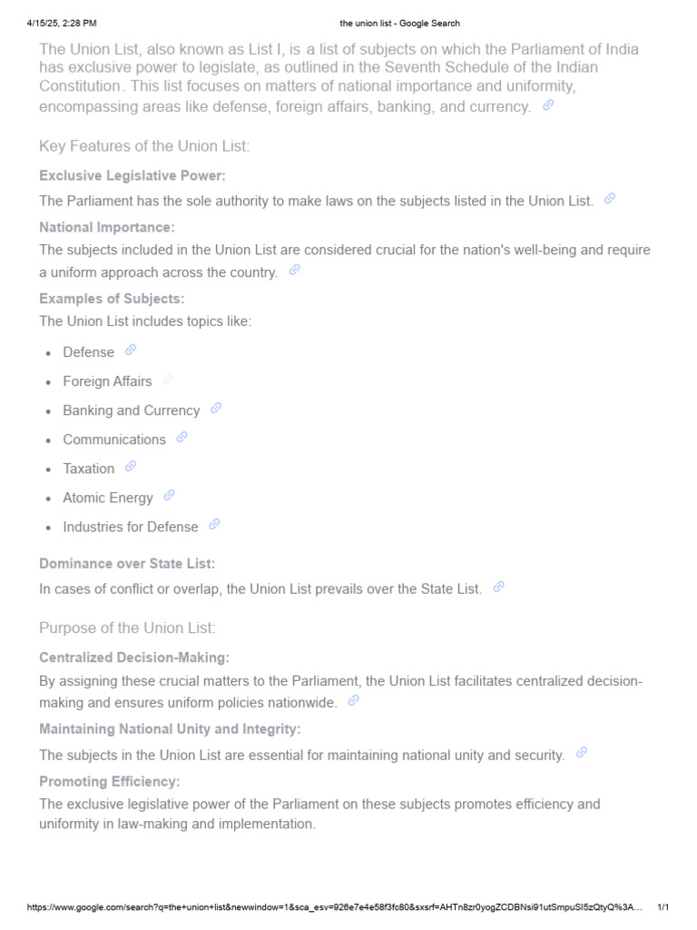 The Union List - Google Search | PDF